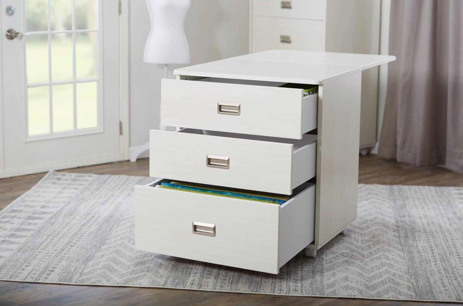Koala Three Drawer Caddy (Brazilian Cherry) - sewingcabinets.com