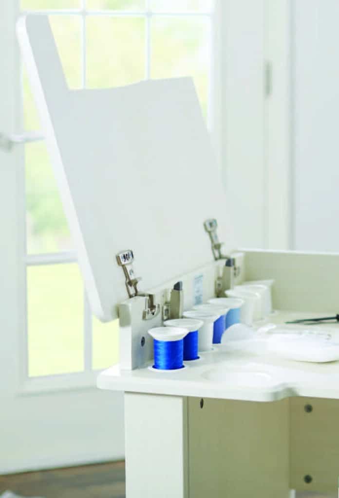 Koala Serger Center - North American Oak - sewingcabinets.com