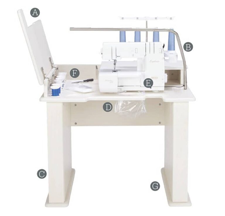 Koala Serger Center - Brazilian Cherry - sewingcabinets.com