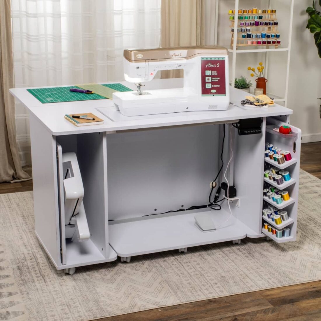 Hideaway Deluxe Sewing Cabinet With Lift - SewingCabinets.com