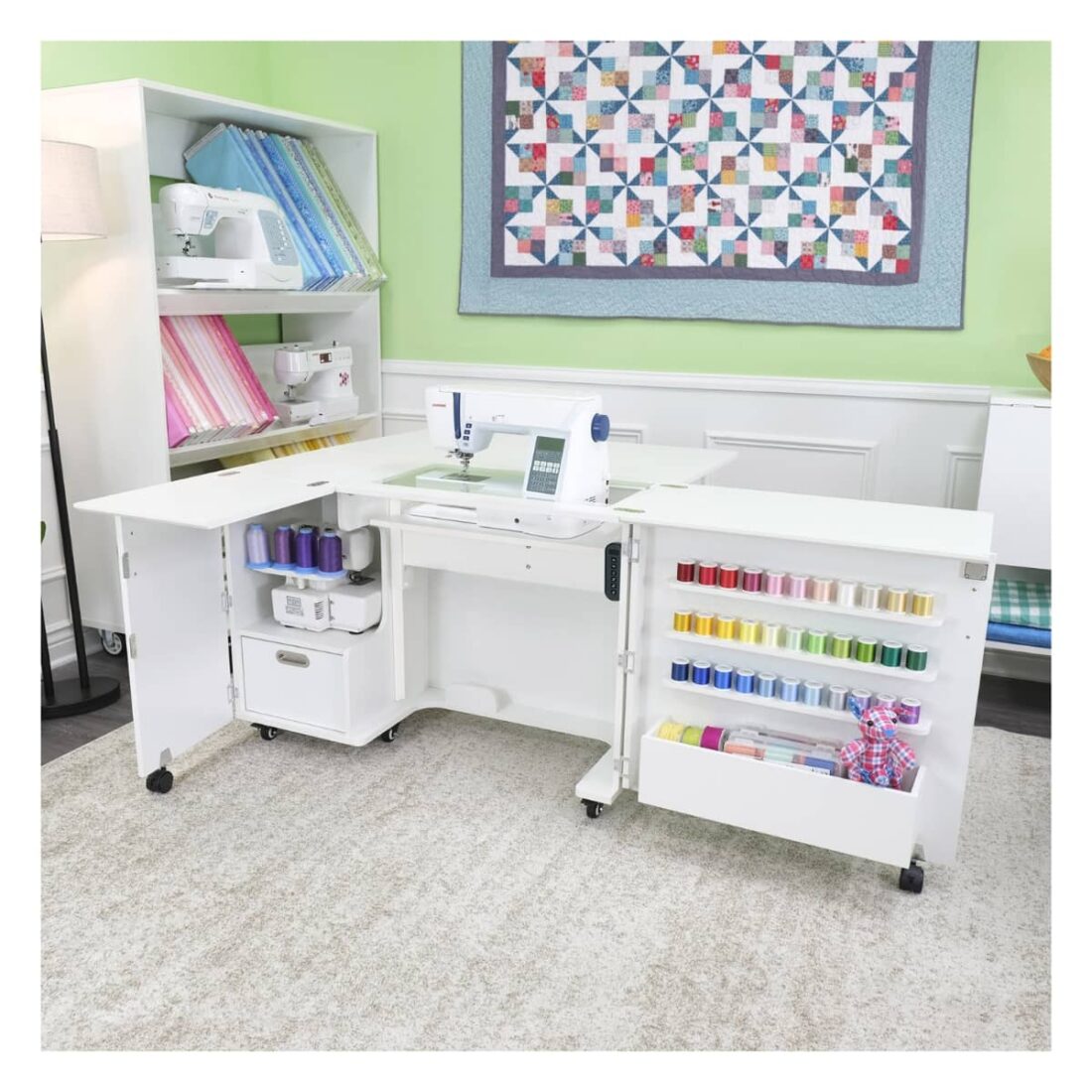 Hideaway Deluxe Sewing Cabinet With Lift - sewingcabinets.com